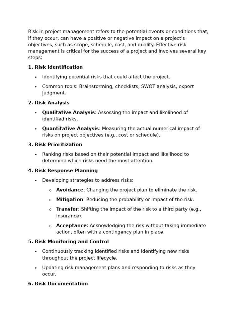 Risk in Project Management | PDF | Risk | Risk Management