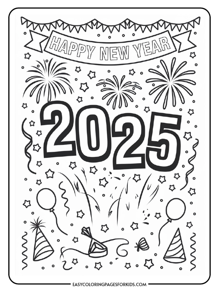 2025 Coloring Pages 1 | PDF
