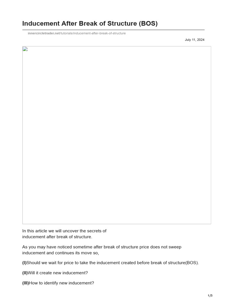 Inducement After Break of Structure BOS | PDF | Market Trend