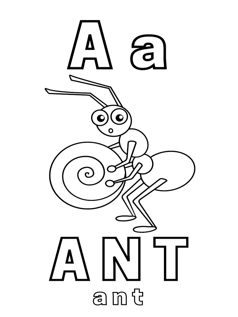 Free Illustrated Alphabet Coloring Pages For Kids | PDF