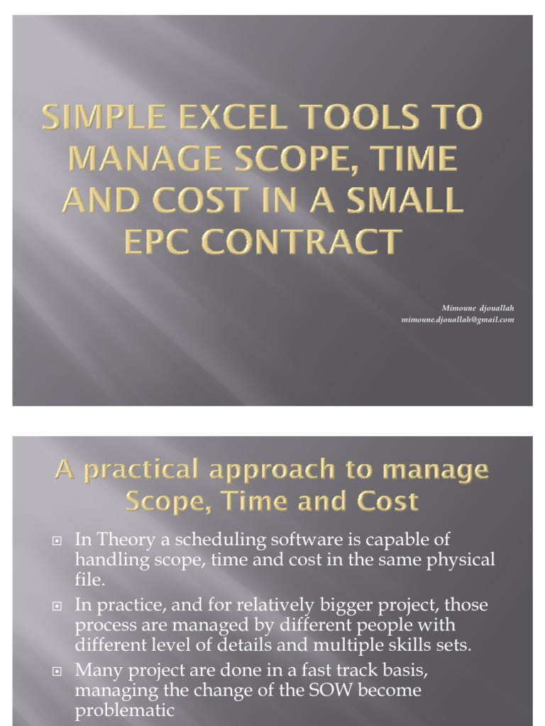 An Overview of Integrated Project Management Processes for Scope, Time ...