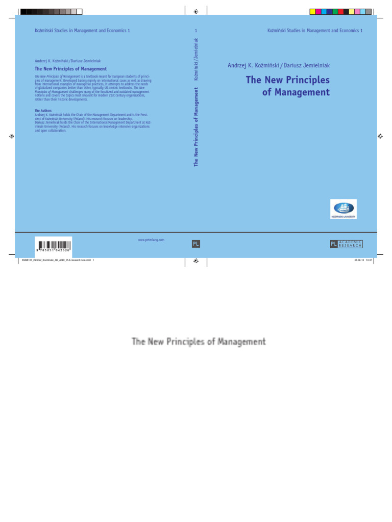 The New Principles of Management | PDF | Leadership | Knowledge
