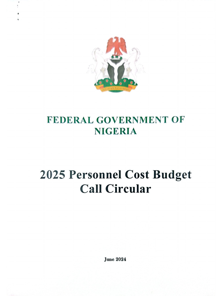 2025 Personnel Cost Budget Call Circular | PDF