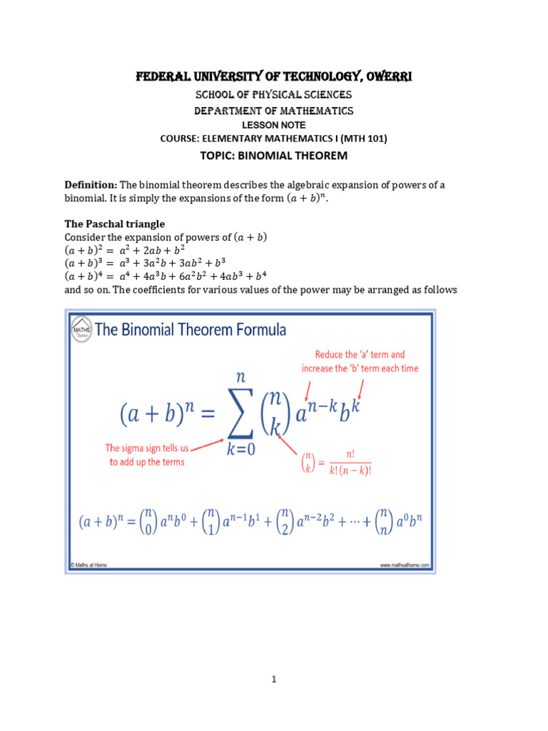Binomial Theorem CCMAS | PDF | Number Theory | Discrete Mathematics