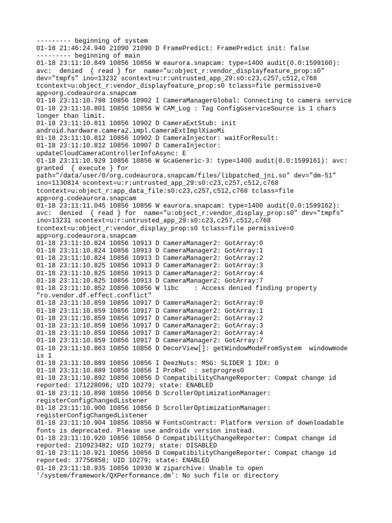 Log Cat 1737252670763 | PDF | Operating System Technology | Computer Architecture