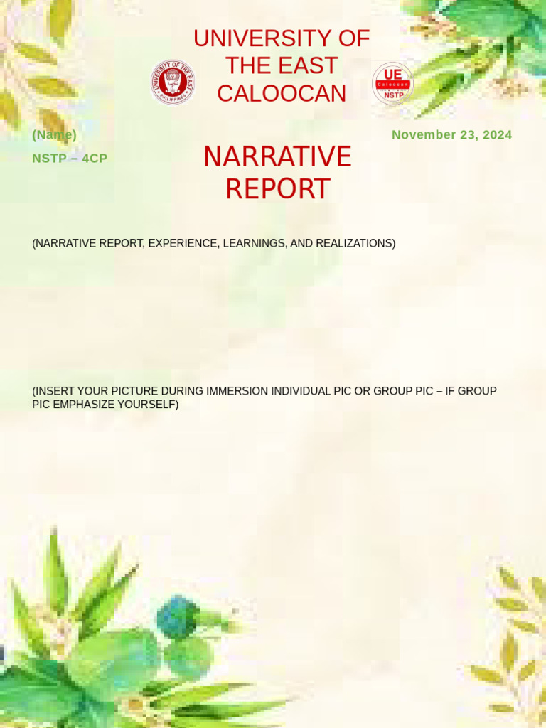 NSTP Immersion Experience Report | PDF