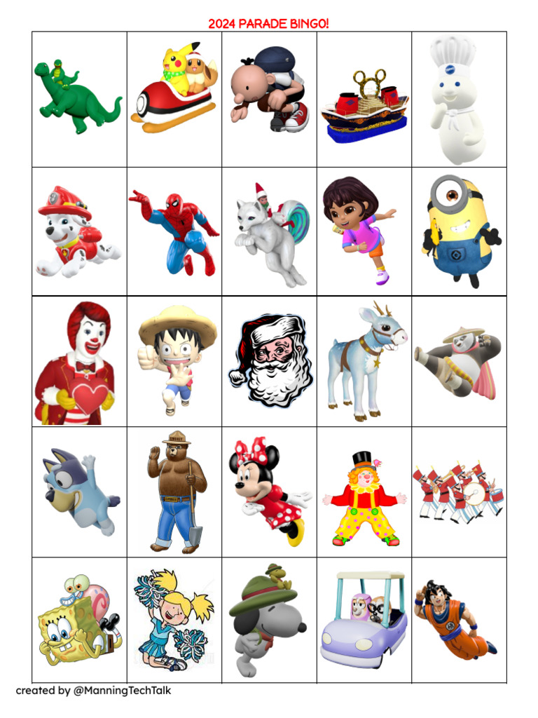 Parade Bingo 2024 | PDF