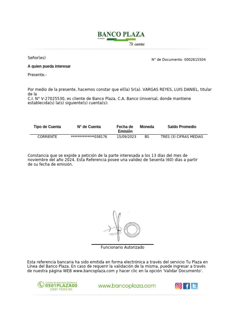 RPT Referencia Cuenta 2 | PDF