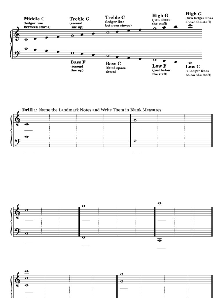 Landmark System - Practice Sheet by YM | PDF