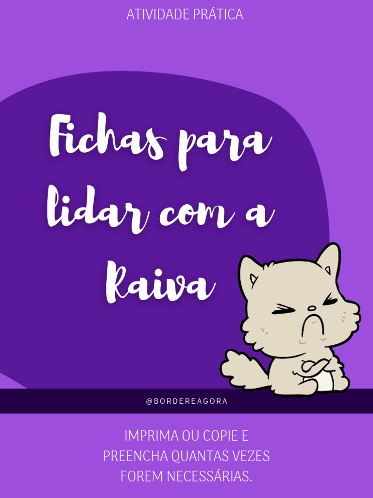 Cópia de Fichas Raiva Border | PDF | Aprendizado | Motivação