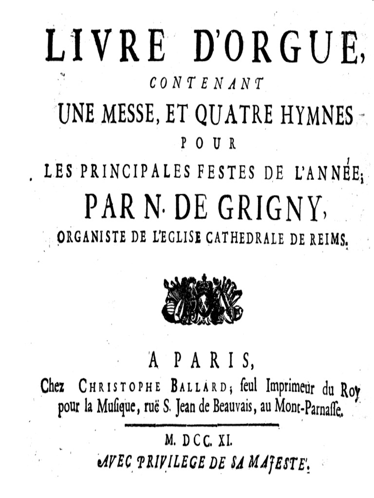 Nicolas de Grigny - Livre D'orgue | PDF