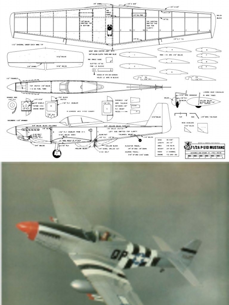 1-2a p-51d Mustang Plan and Article | PDF