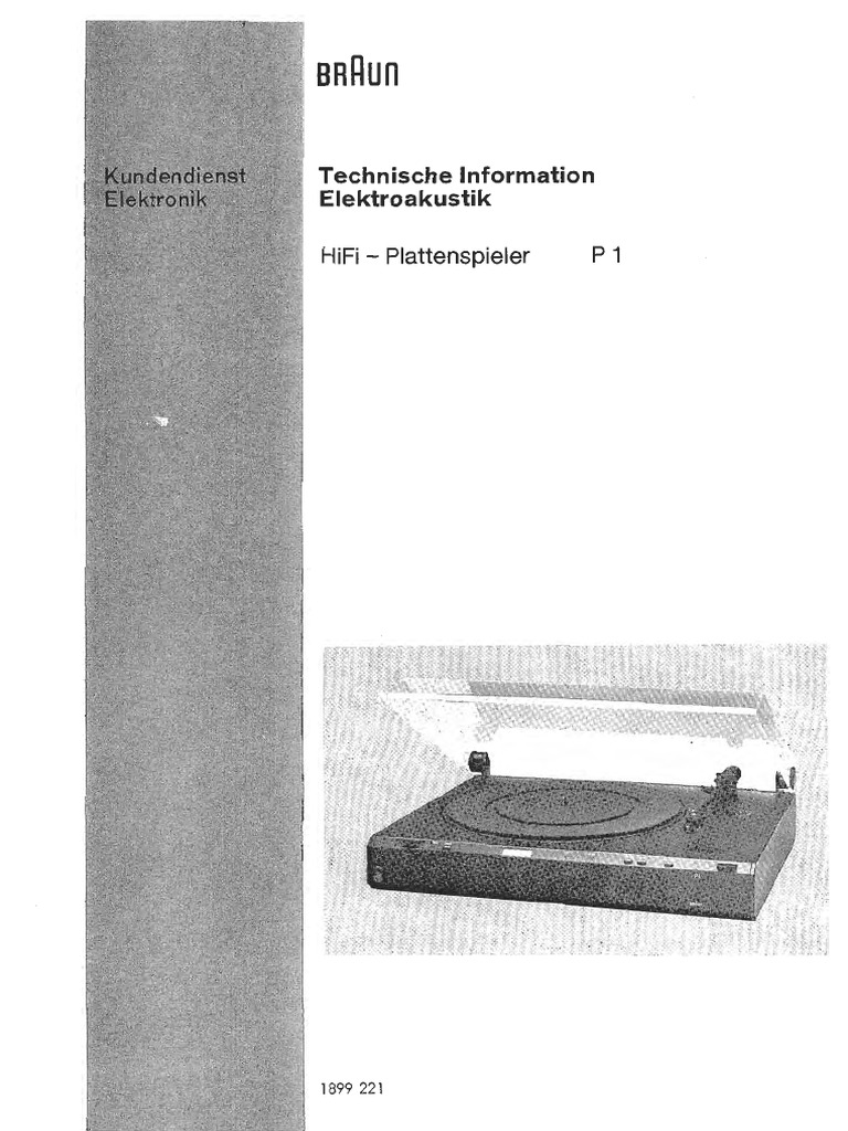 Braun P1 Service Manual | PDF