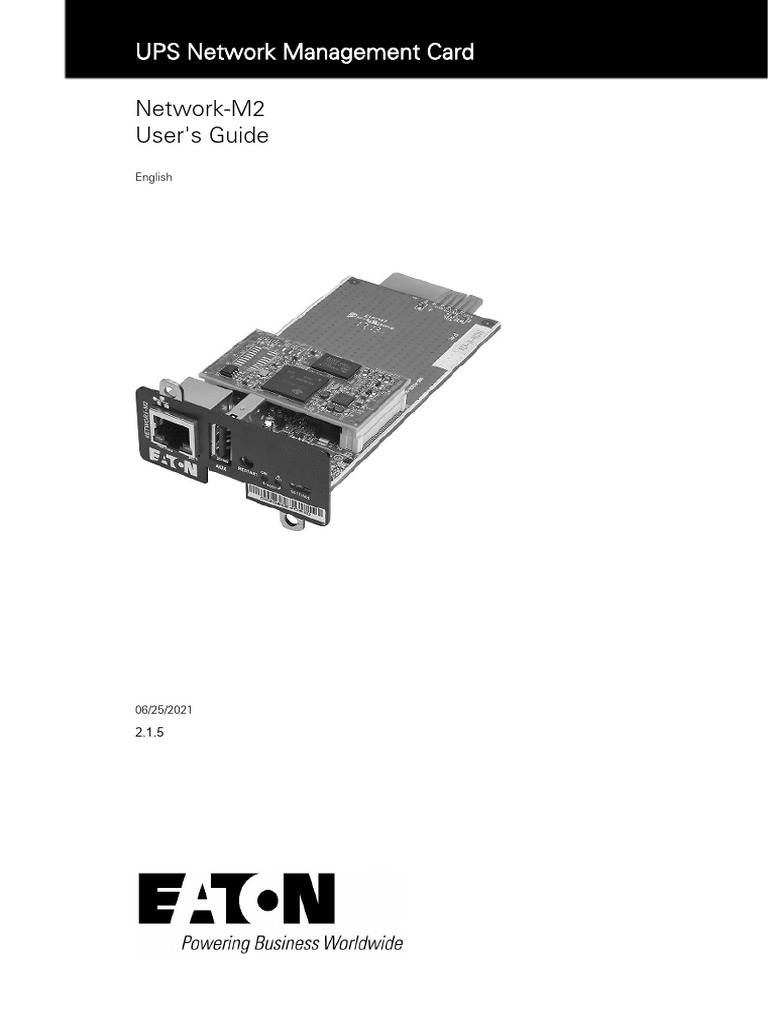 UPS Network Management Card Network M2 User Guide 215 | PDF | World ...