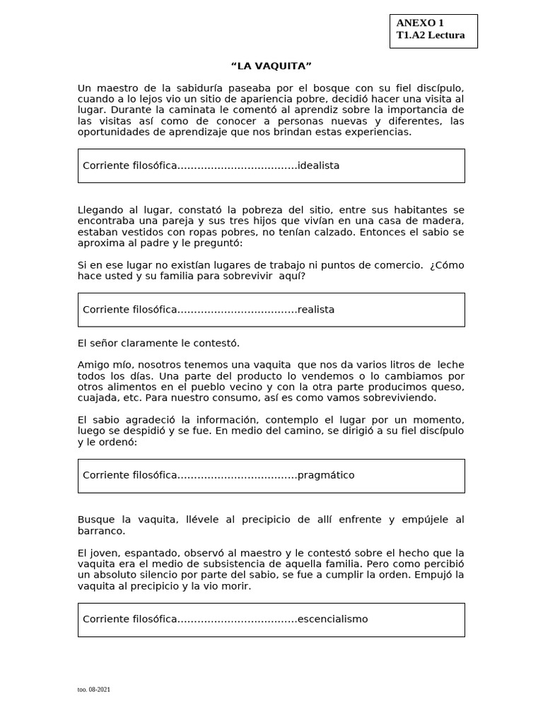 Anexo1 Y 2 -LECTURA LA VAQUITA Y PIRAMIDE | PDF