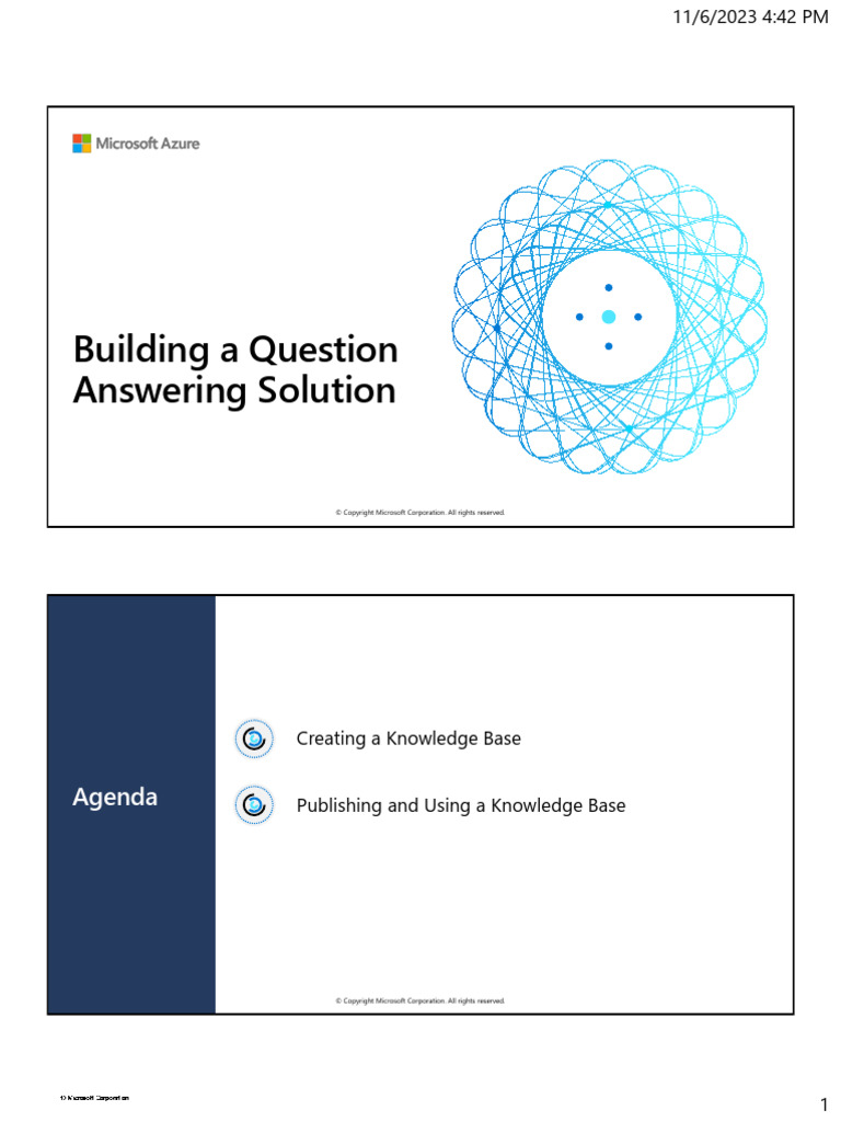 AI 102T00A ENU PowerPoint - 06 | PDF | All Rights Reserved | Microsoft Azure