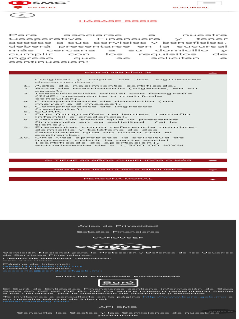 Cómo ser Socio - Caja SMG | PDF