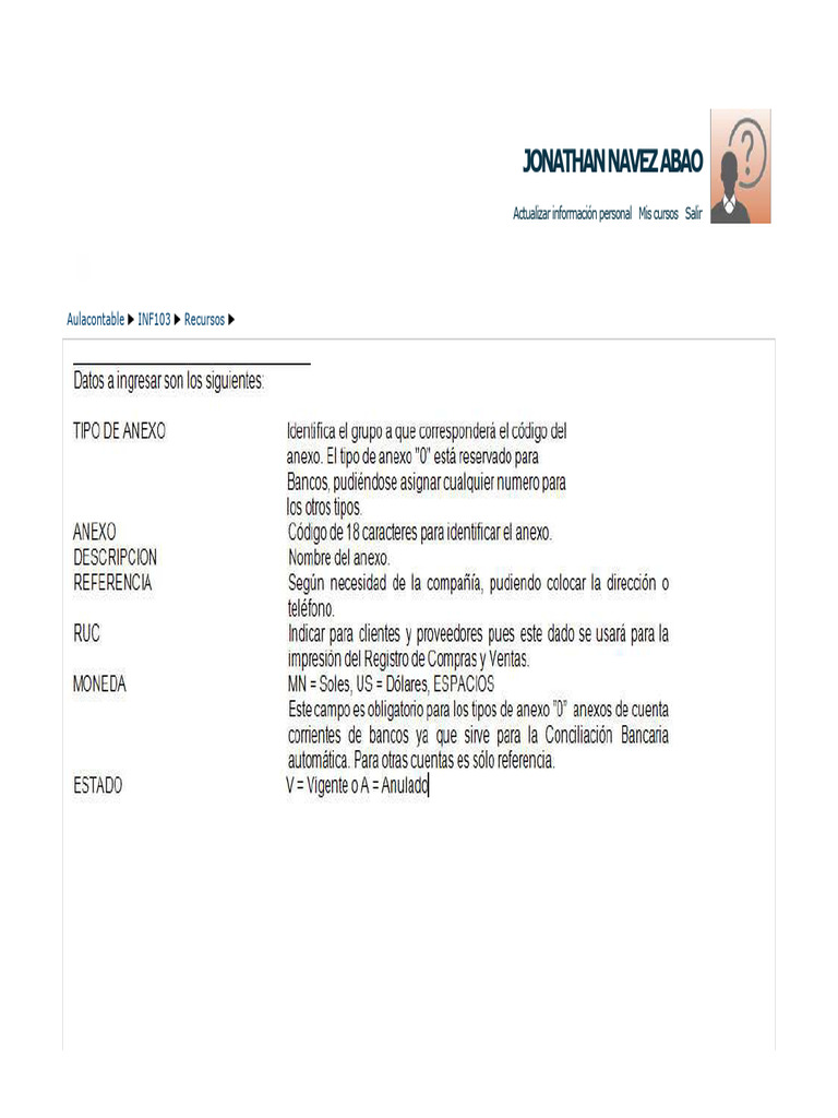 INF103 - 1.9. - Datos Complementarios Del Anexo | PDF | Bancos | Economias