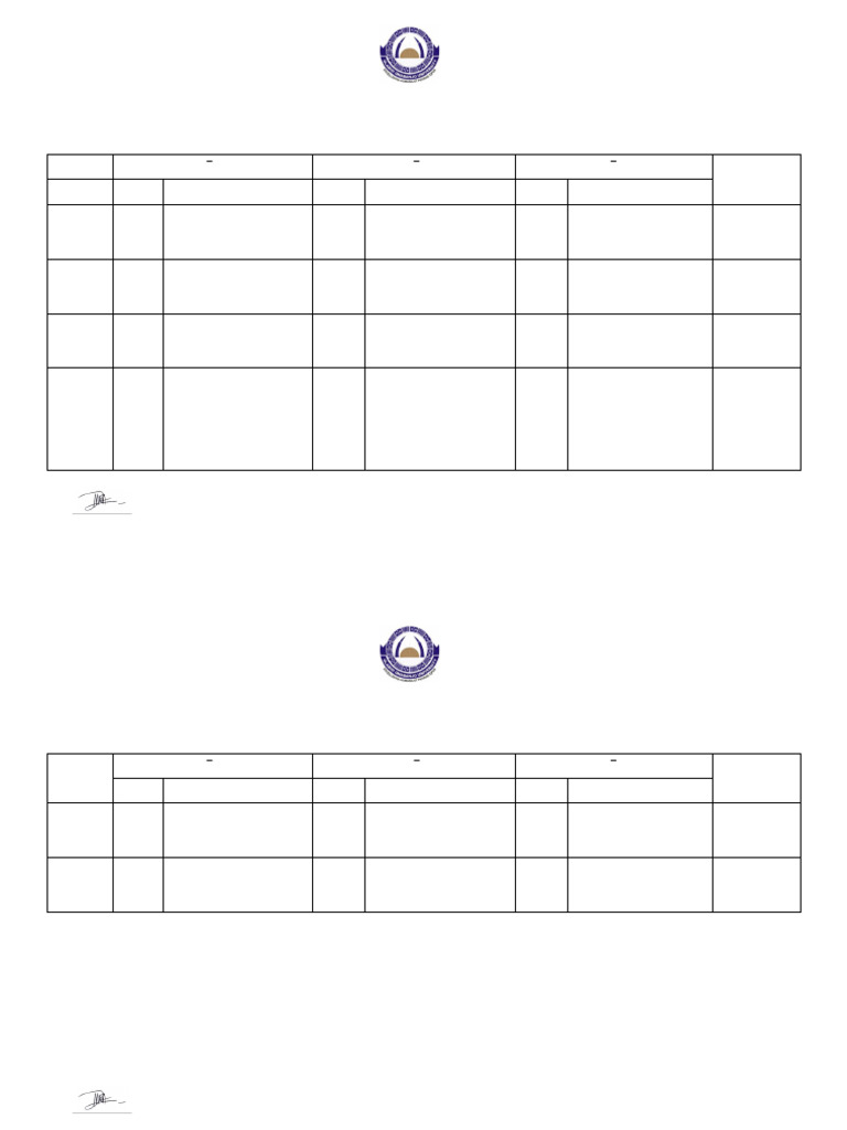 SLT - 2024-2025 Harmattan Exam Timetable | PDF