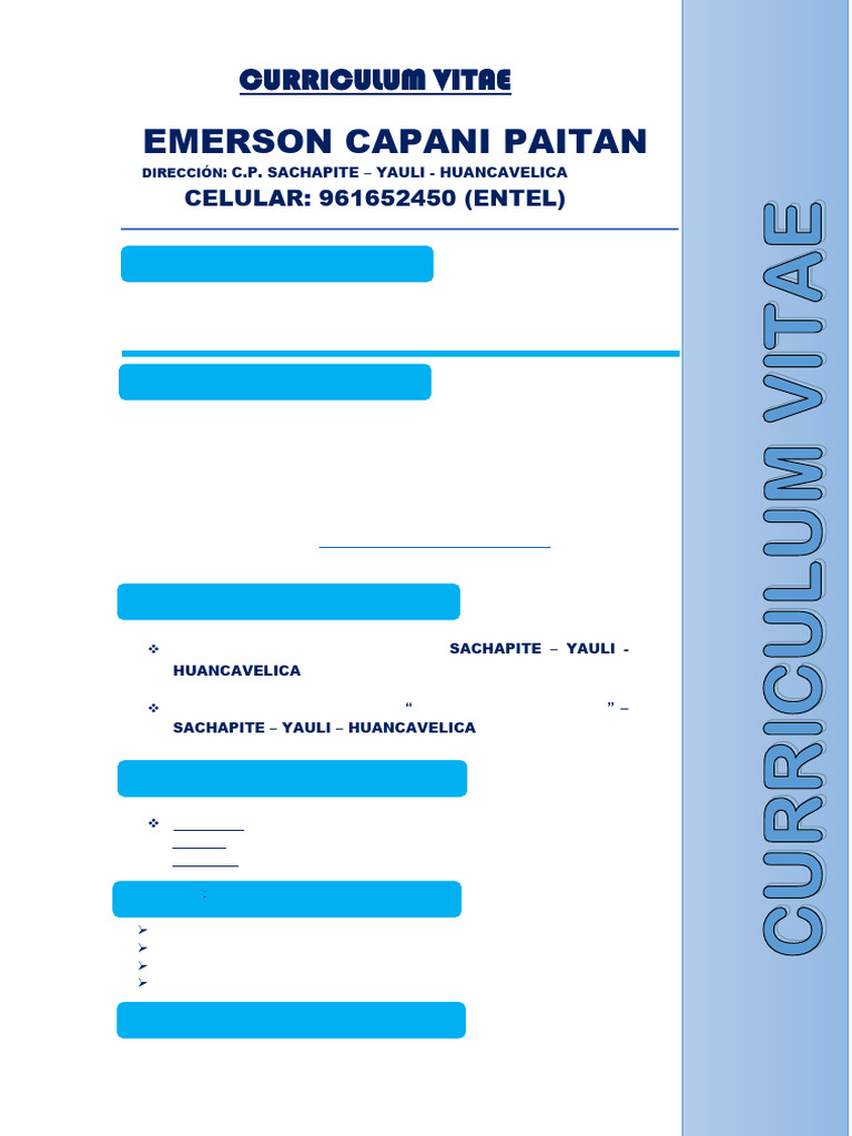 CV. EMERSON CAPANI PAITAN 2025 (1) | PDF