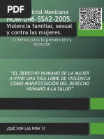 Norma Oficial Mexicana Nom-046-Ssa2-2005. Violencia Familiar, Sexual y Contra Las Mujeres ...