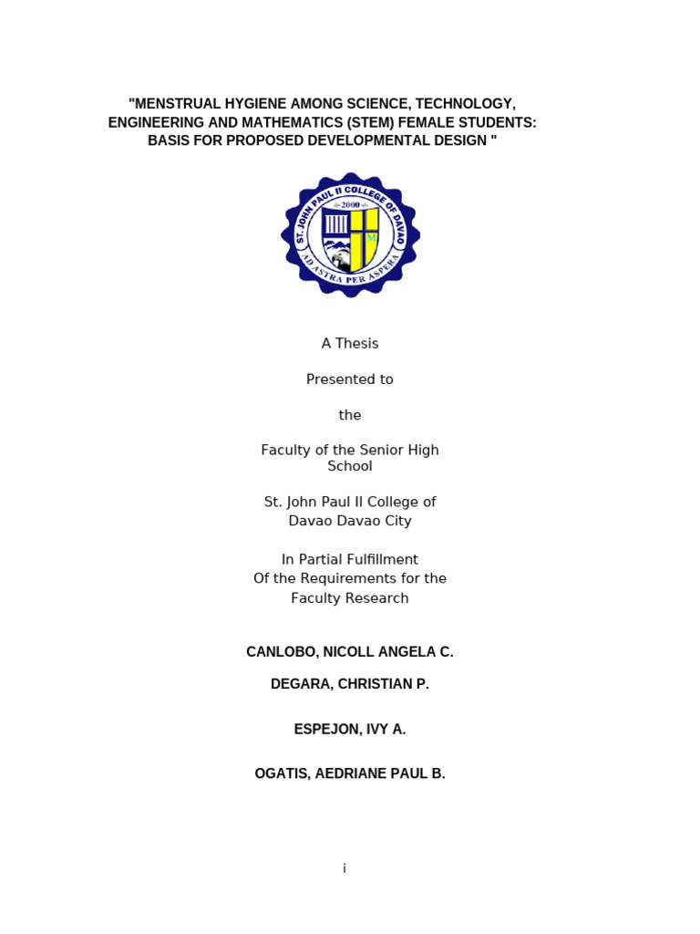 Rosa Davidii Practical Research Final 1 | PDF | Menstruation | P Value