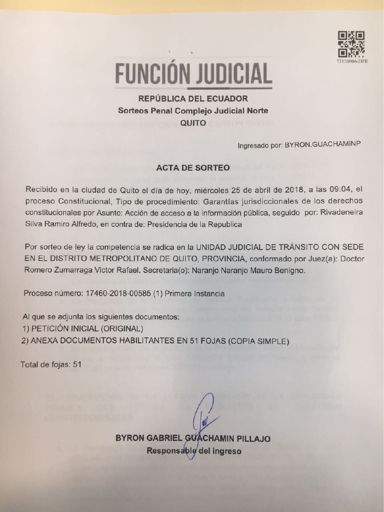 Acta Sorteo Funcion Judicial | PDF