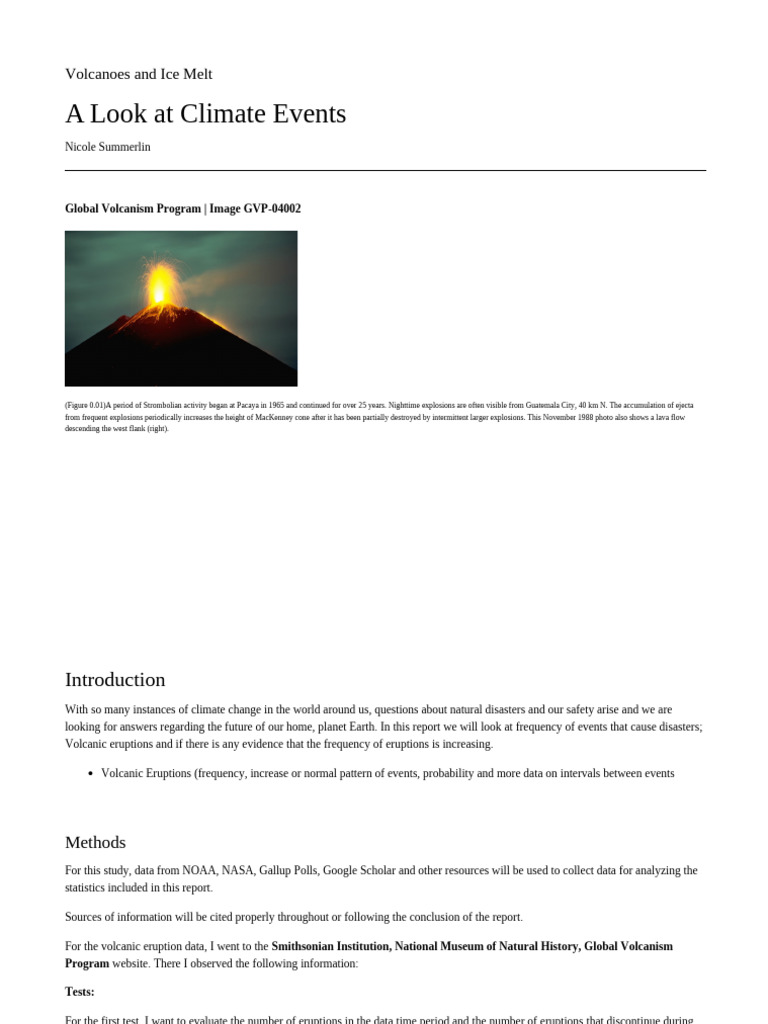 Final Xtra Credit Report | PDF | Types Of Volcanic Eruptions | Volcano