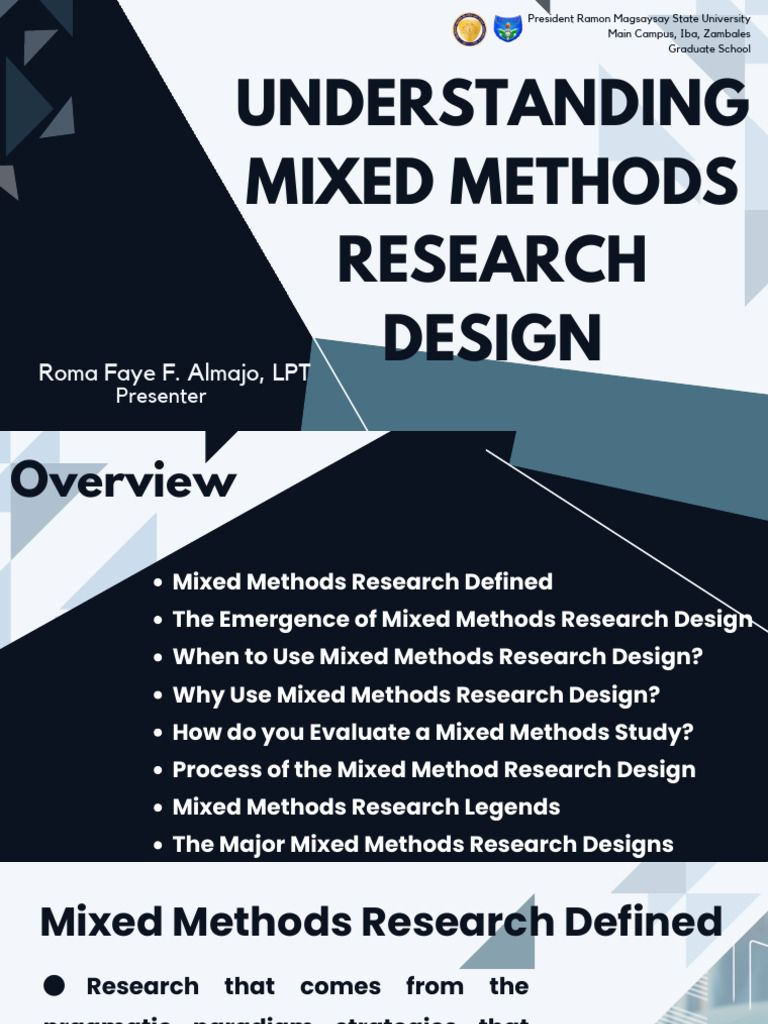 Almajo - Understanding Mixed Methods Research Design | PDF | Research Methods | Scientific Method