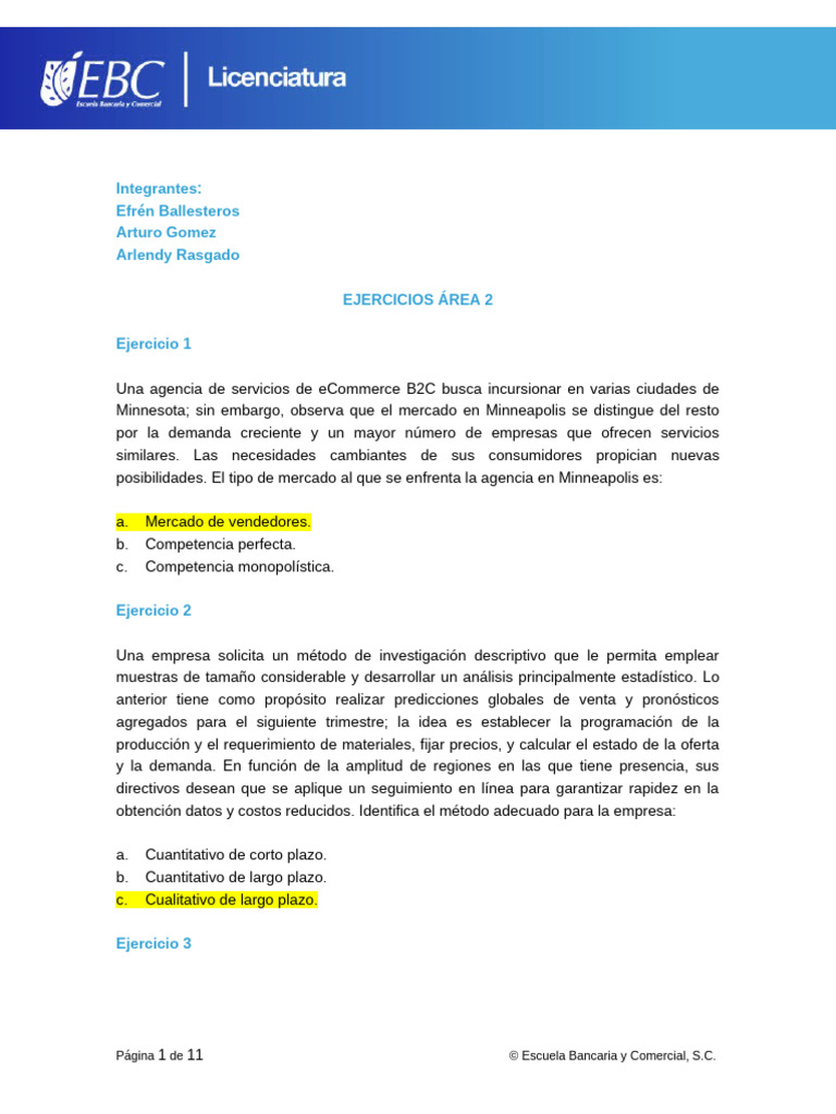 Ejercicio A2 | PDF | Marketing | Producto (Negocio)