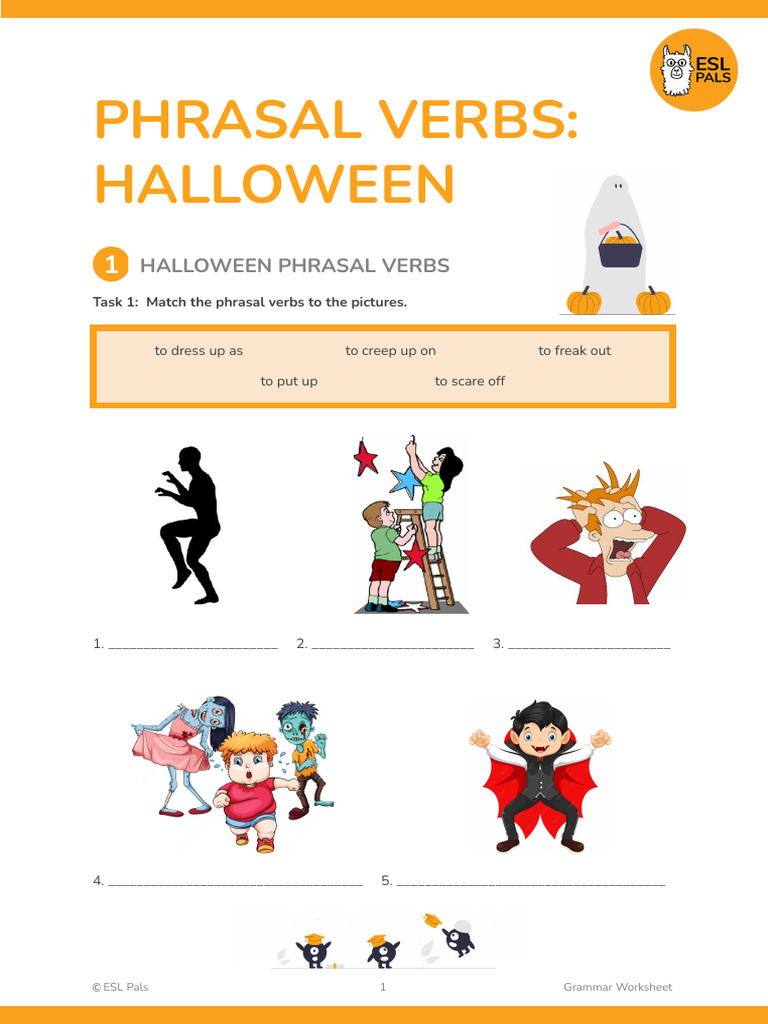 (SV) Phrasal Verbs_ Halloween(1) | PDF | Halloween | Trick Or Treating
