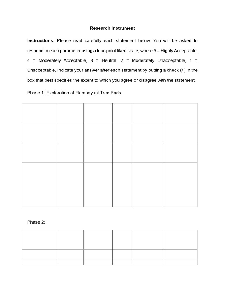 WEEK 6 REVISED-INSTRUMENT 10-2-24 | PDF | Paper | Odor