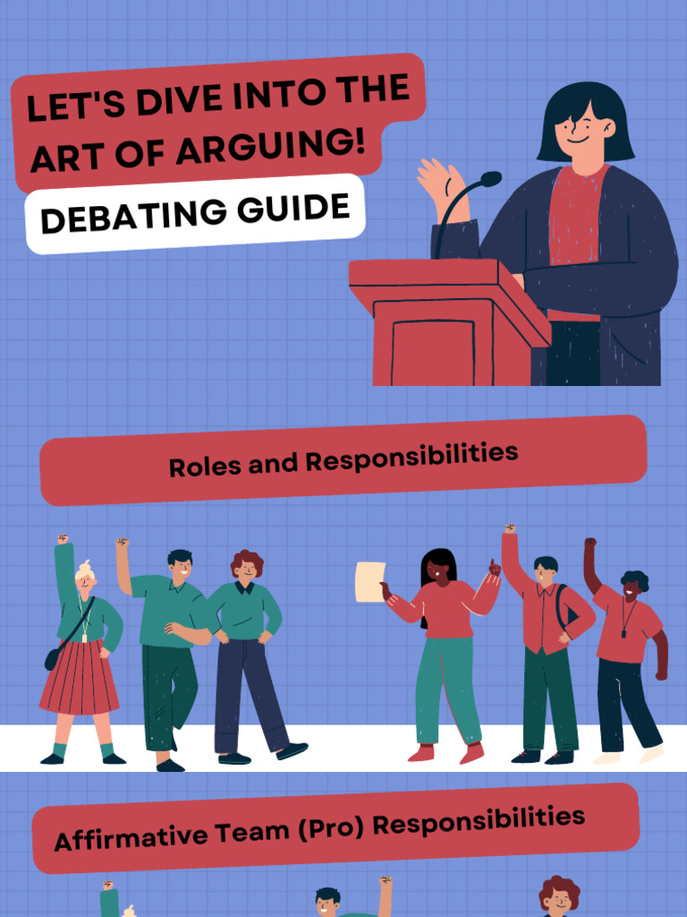 Debating Guide Educational Presentation in Red Blue White Fun Simple Style | PDF | Human ...