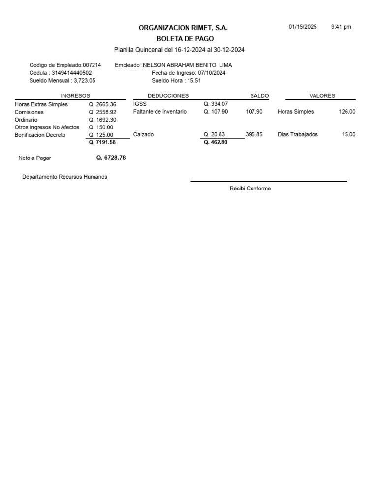 Nelson Abraham Benito Lima | PDF