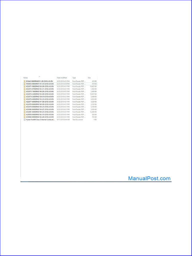 Hyster Forklift Class 5 Internal Combustion Engine Trucks l019 h300hd2 h250 48hd2 Service ...