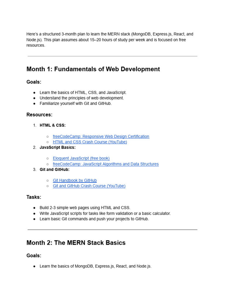 MERN stack plan | PDF | Cyberspace | Hypertext
