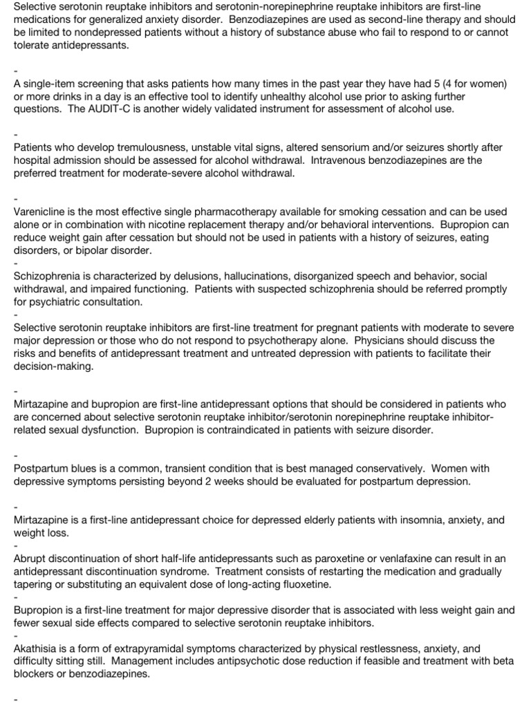 Mental Health Treatment Guide | PDF | Antidepressant | Major Depressive ...