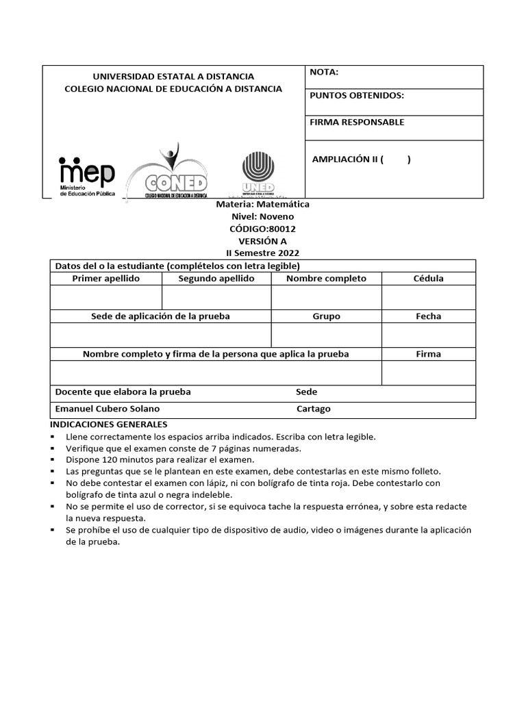 Noveno 240513 211126 | PDF | Ecuaciones