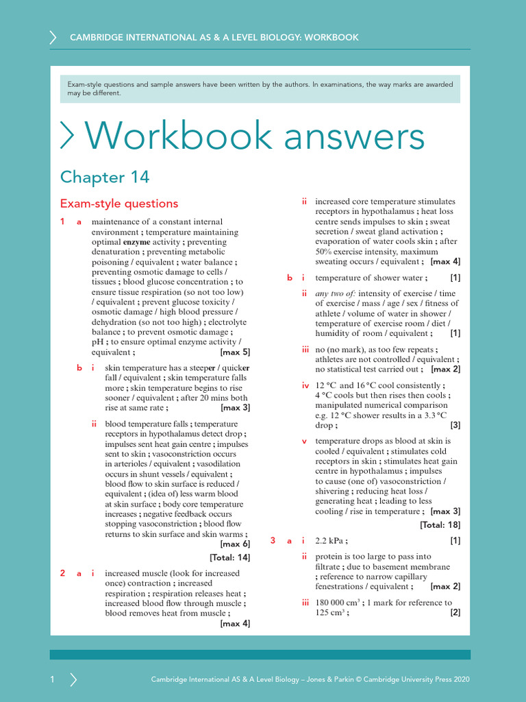 Workbook Esq Answers Chapter 14 Asal Biology | PDF