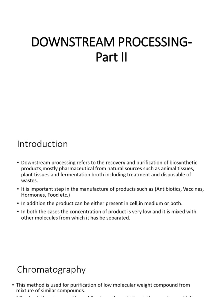 Downstreaming Process (Part 2) | PDF | Chromatography | Protein ...