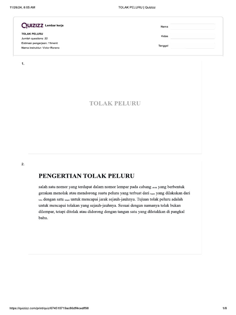 Tolak Peluru | PDF