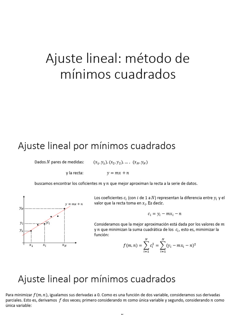 Minimos Cuadrados | PDF | Mínimos cuadrados | Regresión lineal