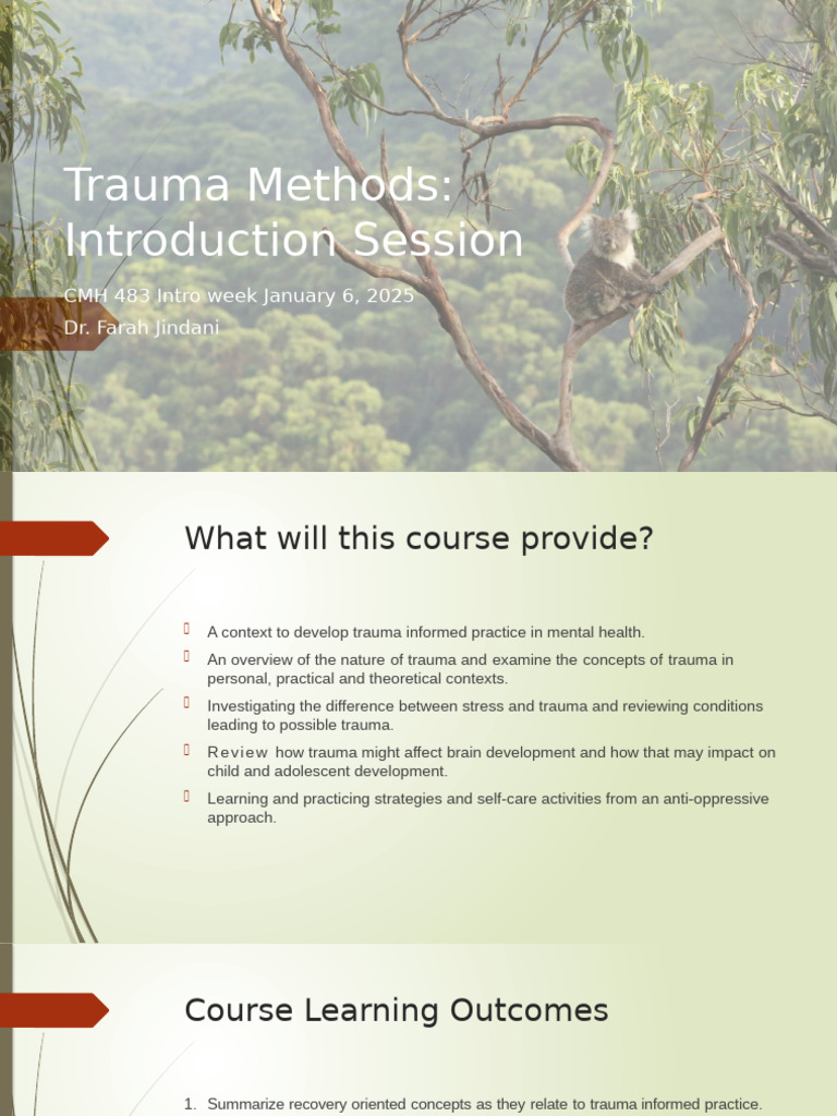 Trauma Methods Week One 2025 | PDF | Psychological Trauma | Cost Of Living