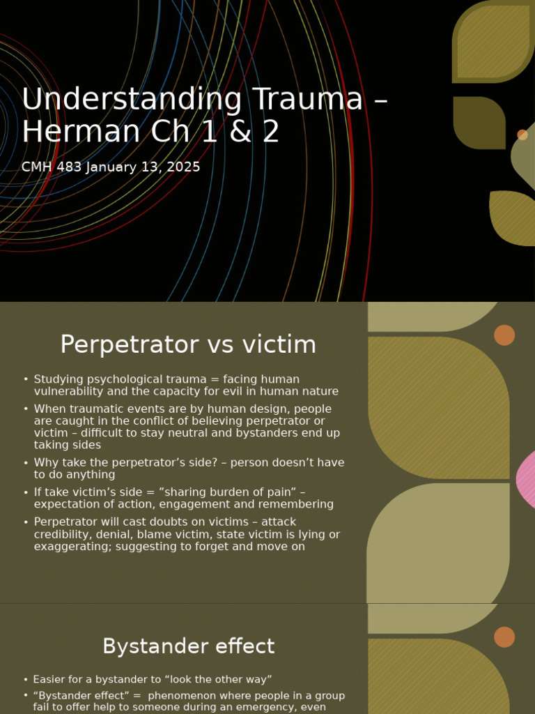 Trauma Methods Week Two 2025 | PDF | Psychological Trauma | Hysteria