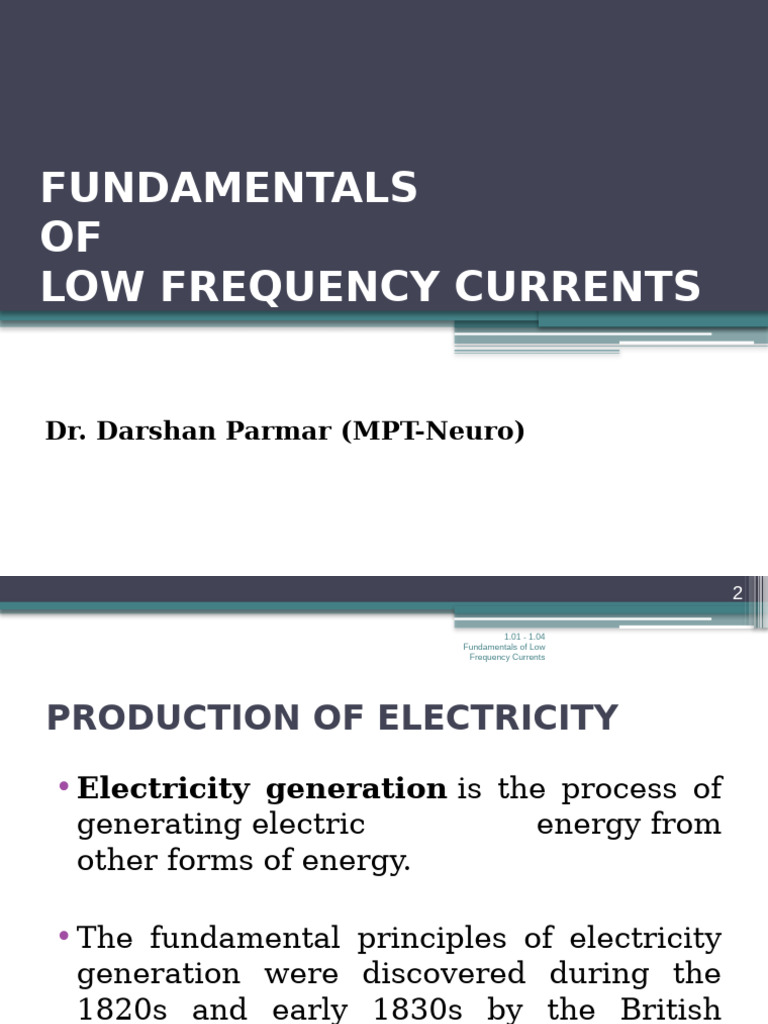 2 - Fundamentals of Low Frequency Current | PDF | Capacitor | Transformer