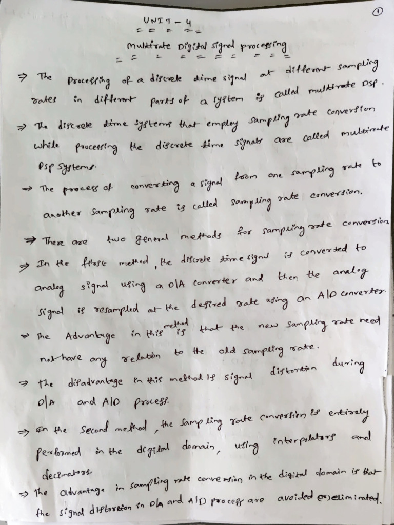 DSP Unit 4 | PDF