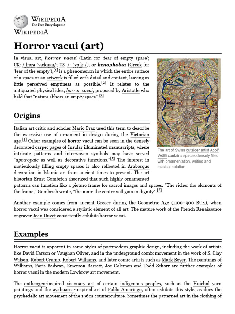Understanding Horror Vacui in Art | PDF | The Arts | Art Movements