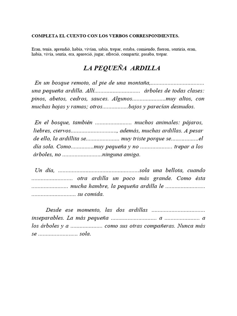 Actividad de Cuento para Niños | PDF