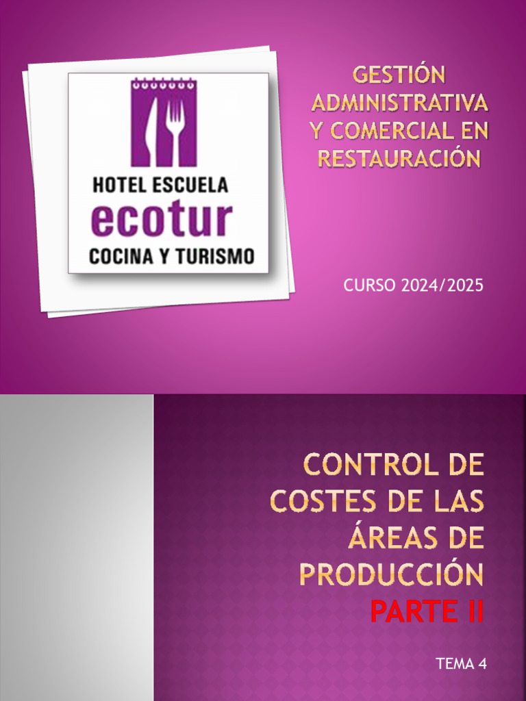 Tema 4 Control de Costes Parte Ii | PDF | Margen bruto