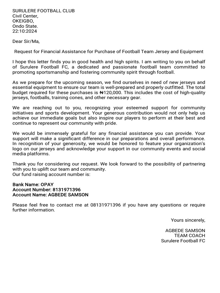 Surulere Letter | PDF